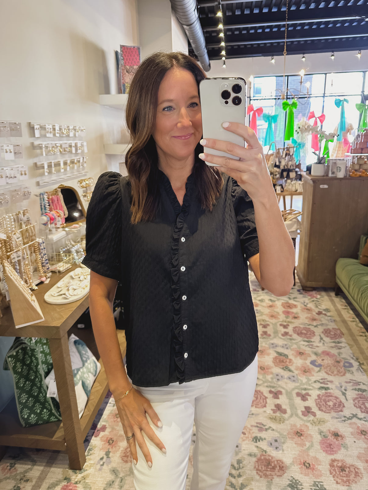 The Cosette Top in Black – Caley Paige